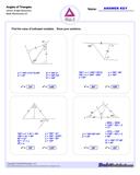 Angles of Triangles Worksheets