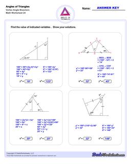 Angle Bisector Practice Worksheet