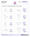 Angles of Triangles Worksheets