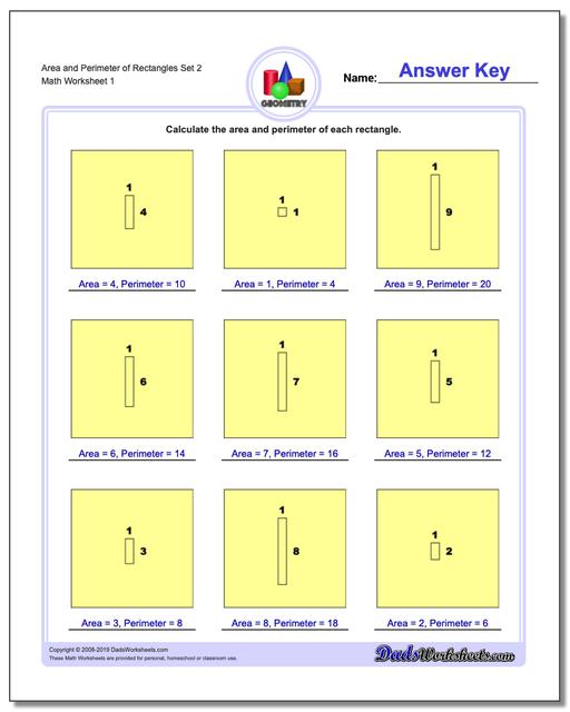 Basic Geometry: Area and Perimeter of Rectangles