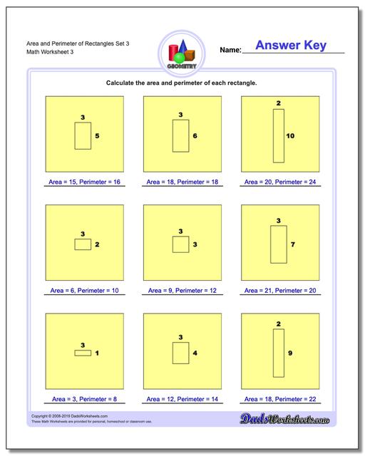 Basic Geometry: Area and Perimeter of Rectangles