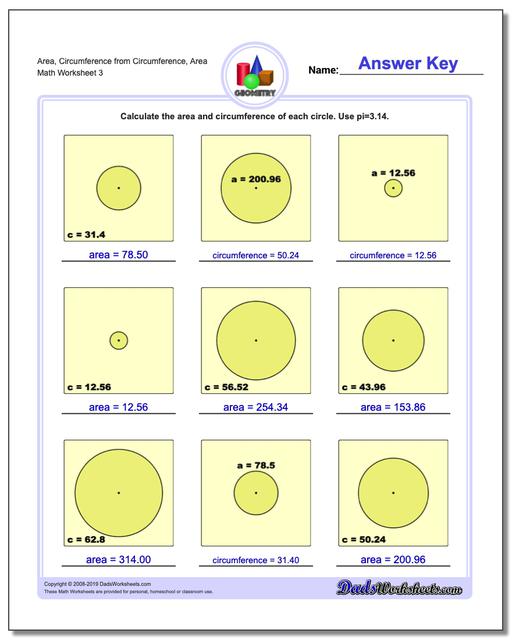 Basic Geometry: Circles - Area and Circumference