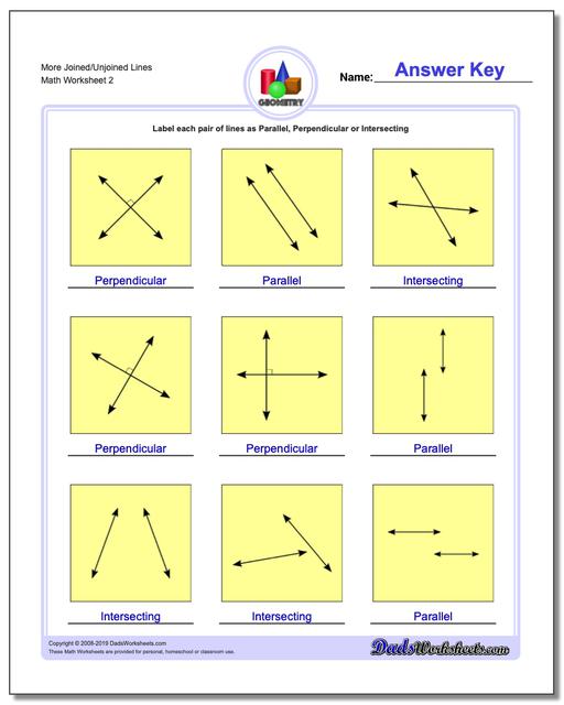 Basic Geometry: Parallel, Perpendicular, Intersecting