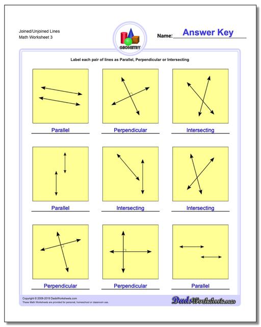 Basic Geometry: Parallel, Perpendicular, Intersecting