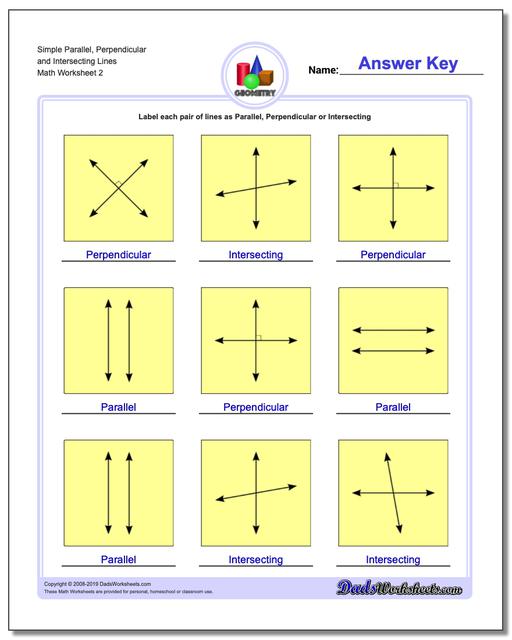 Basic Geometry: Parallel, Perpendicular, Intersecting