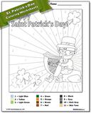 Math Worksheets: Color By Number: St. Patrick's Day Color by Number ...
