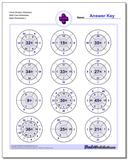 Division Worksheets: Division Fact Circles