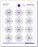 Division Worksheets: Division Fact Circles
