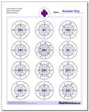 Division Worksheets: Division Fact Circles