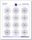Division Worksheets: Division Fact Circles