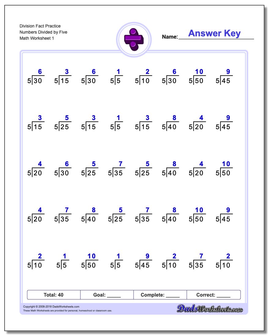 Division Facts Division Facts