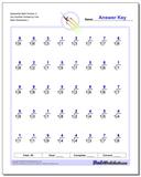 Division Math Facts Worksheets
