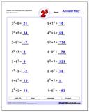 Exponents Worksheets