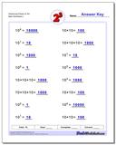 Exponents Worksheets: Powers of Ten and Scientific Notation