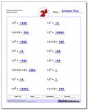Exponents Worksheets: Powers of Ten and Scientific Notation