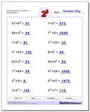 Exponents Worksheets: Multiplication with Exponents