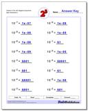 Exponents Worksheets: Powers of Ten and Scientific Notation