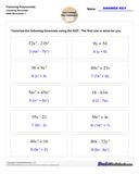 Factoring Polynomials Worksheets