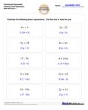 Factoring Polynomials Worksheets