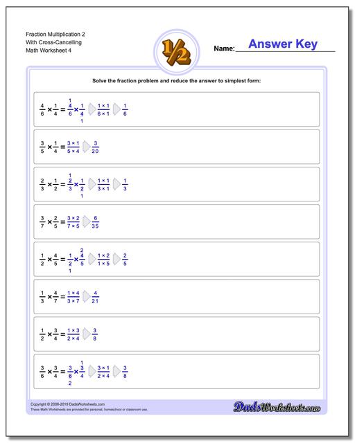 Multiplying Fractions: Multiplication with Cross Cancelling