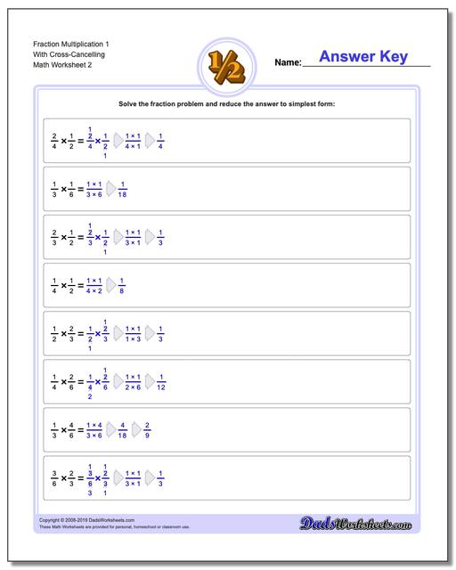 Multiplying Fractions: Multiplication with Cross Cancelling