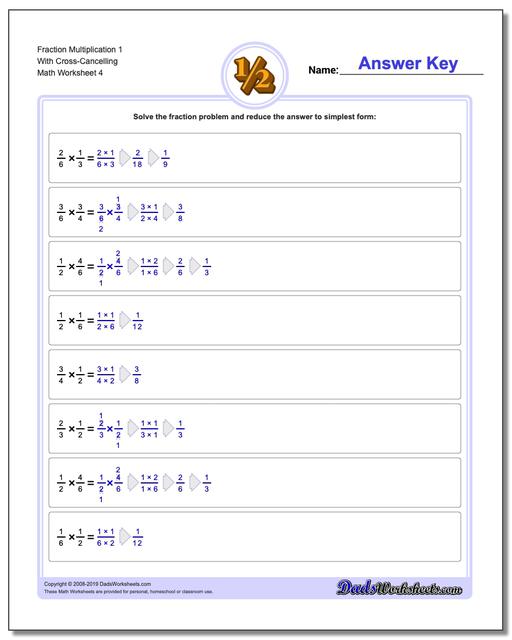 Multiplying Fractions: Multiplication with Cross Cancelling
