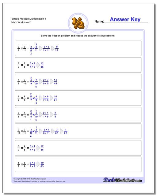 Multiplying Fractions: Simple Fraction Multiplication
