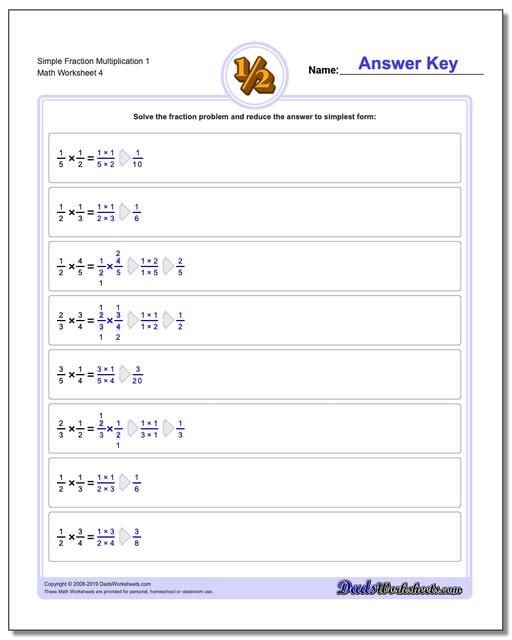Multiplying Fractions: Simple Fraction Multiplication