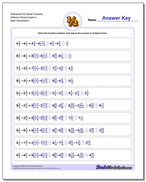 Adding Mixed Fractions With Unlike Denominators adding-mixed-fractions-with-unlike-denominators