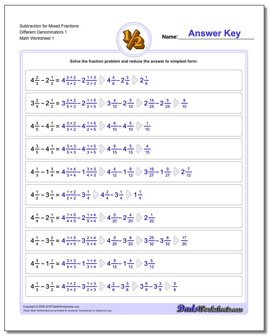 Fraction Subtraction