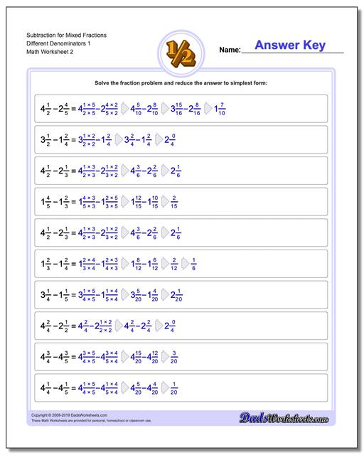Adding Mixed Fractions With Unlike Denominators adding-mixed-fractions-with-unlike-denominators