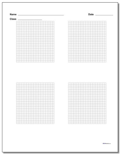 Graph Paper: Printable Graph Paper with Name Block
