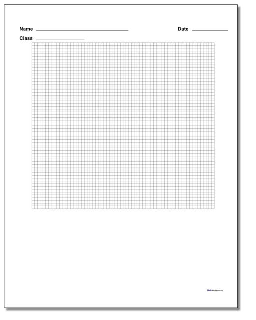 Graph Paper: Printable Graph Paper with Name Block