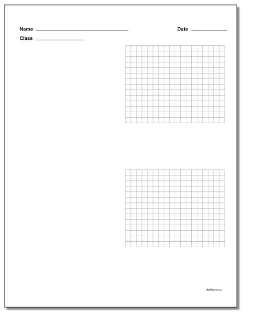 Graph Paper: Printable Graph Paper with Name Block