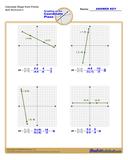 Calculating Slope and Finding Slope Direction Worksheets