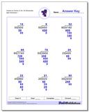 Long Division Worksheets: Division by Factors of Ten