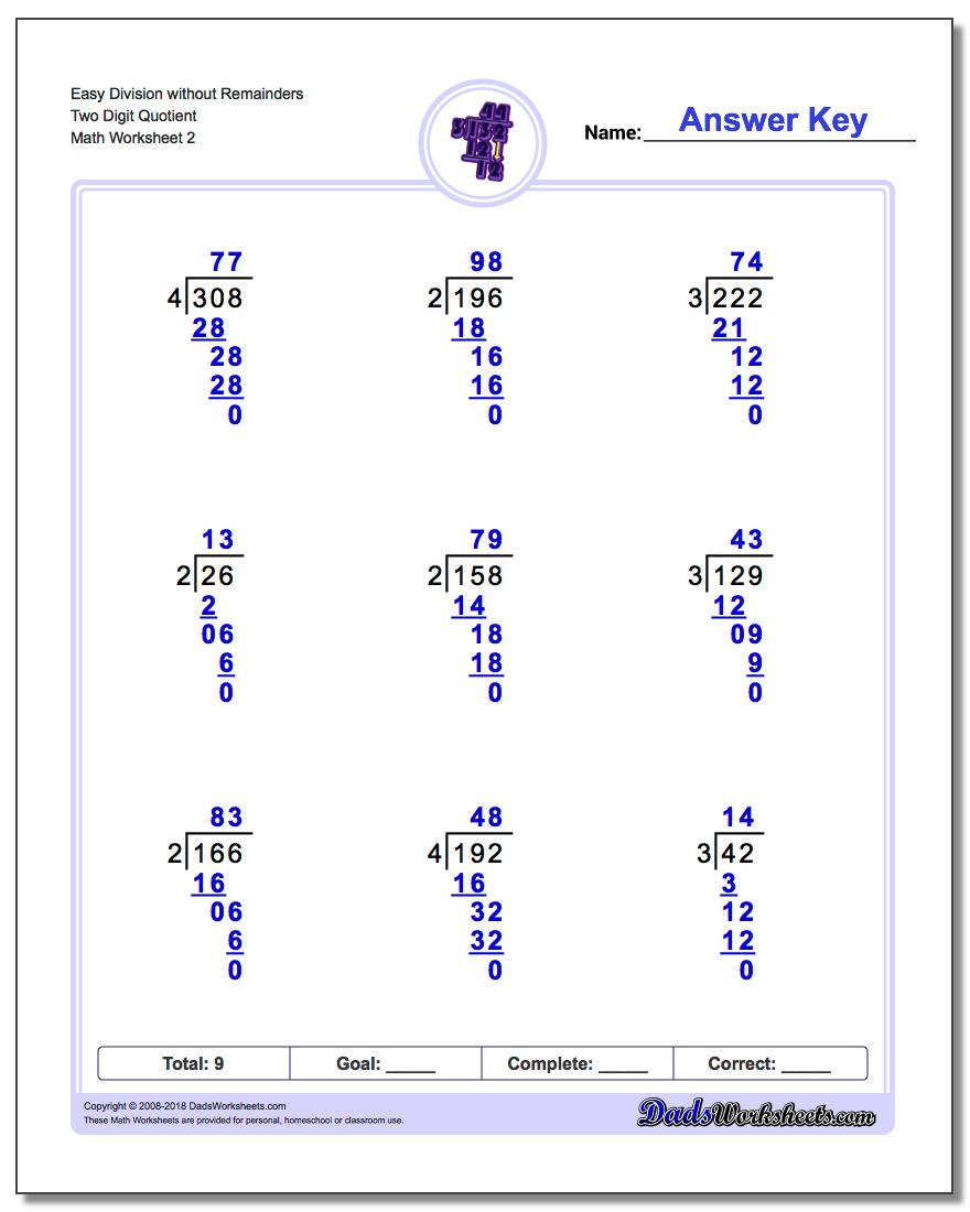 Division Without Remainders