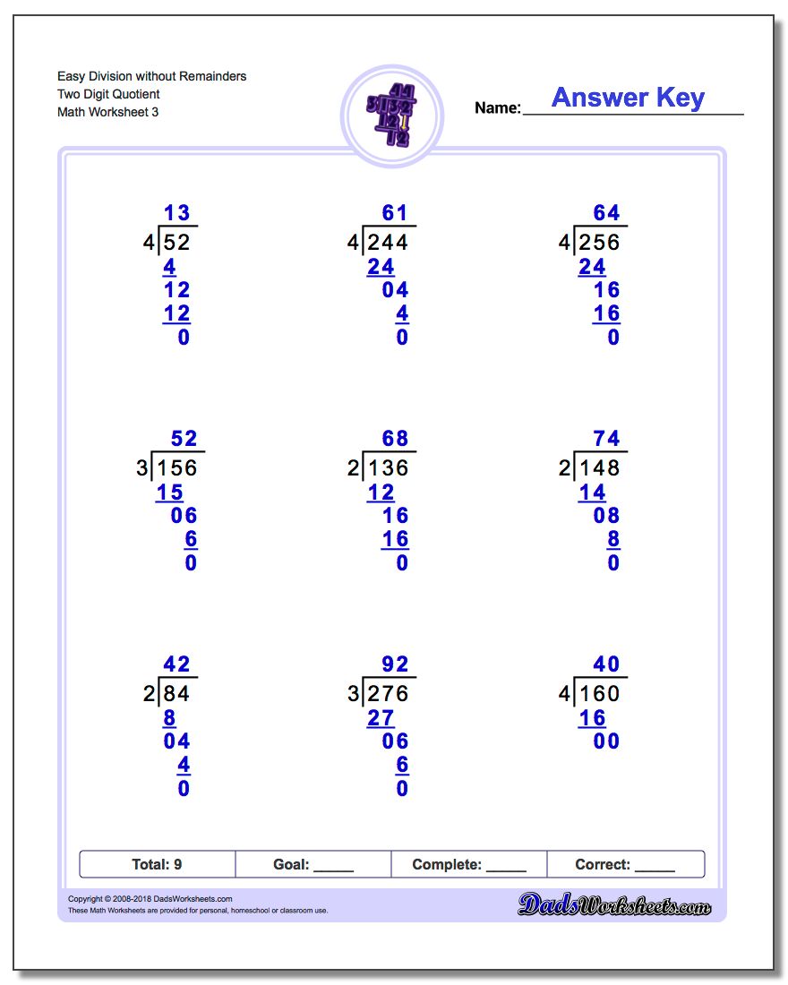 Division Without Remainders