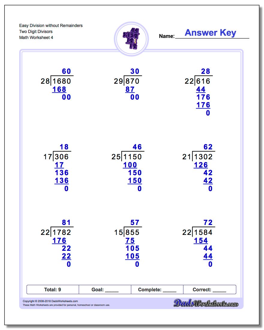 Double Digit Long Division