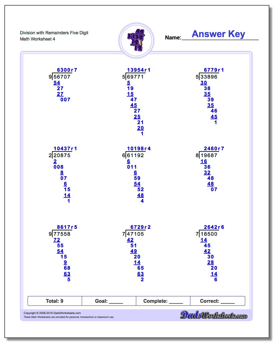 Division With Remainders