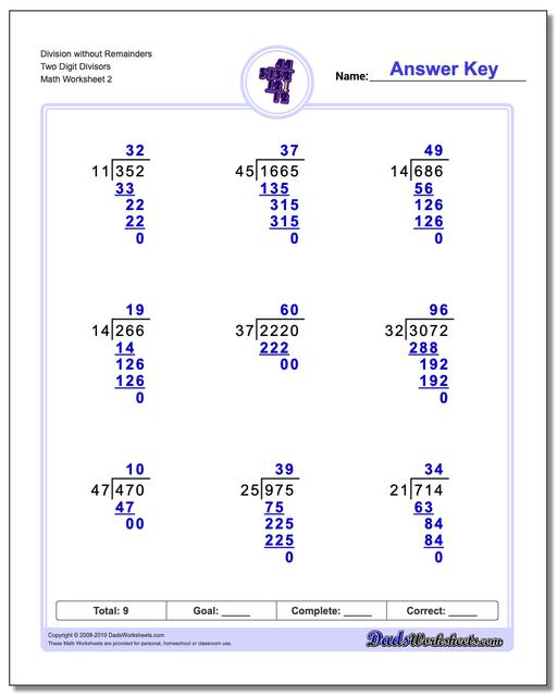 Long Division Worksheets Division With Multi Digit Divisors Long Division Worksheets Division With Multi Digit Divisors