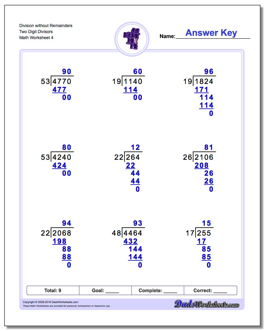 Division With Multi Digit Divisors