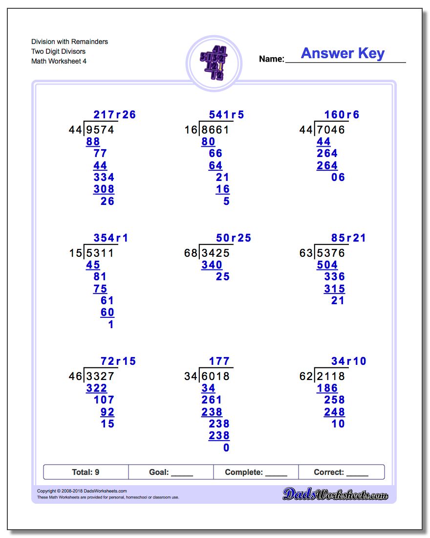 Division With Multi Digit Divisors Division With Multi Digit Divisors