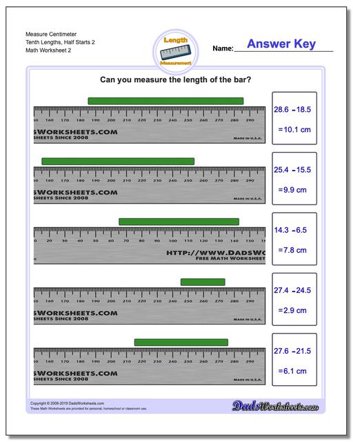 Metric Measurement: Measure Centimeters from Wholes and Half Centimeters