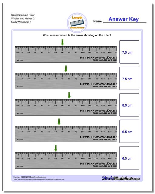Metric Measurement: Centimeters on Ruler