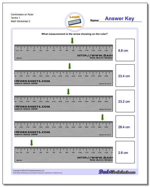 Metric Measurement: Centimeters on Ruler