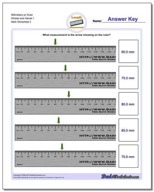 Metric Measurement: Millimeters on Ruler