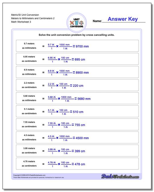 Metric SI Unit Conversions: Metric SI Length