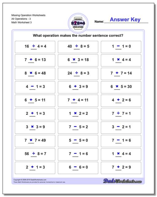 Missing Operations: All Operations