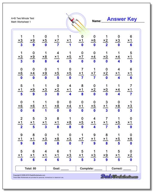 Multiplication Worksheets Multiplication Worksheets